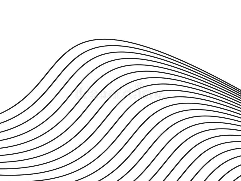 Black Lines Curved in a Half Circle. Stock Illustration - Illustration ...