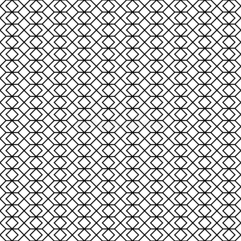 Black Lines Form Repeating Geometric Diamond and Hexagon Patterns Stock ...
