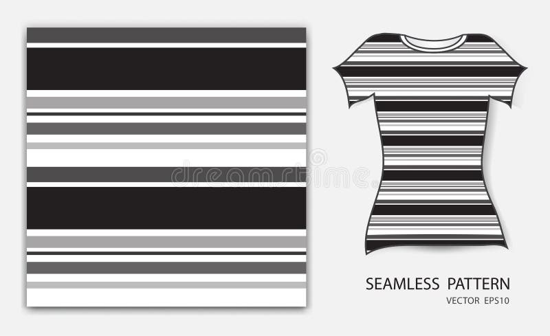 Black Lines Seamless Pattern Vector Illustration, T Shirt Design ...