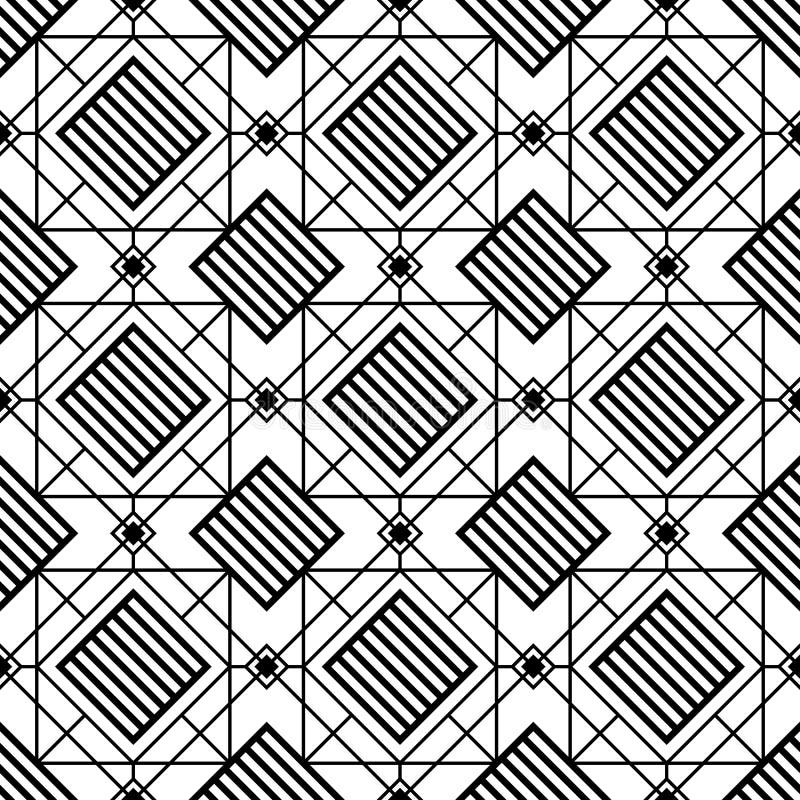 Black Lines and Shapes Pattern Stock Vector - Illustration of white ...