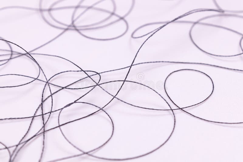 Black Lines Swirling in Abstract Pattern Stock Photo - Image of string ...