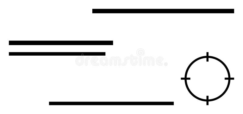 Minimalist Abstract Design with Lines and Circular Target Symbol in ...