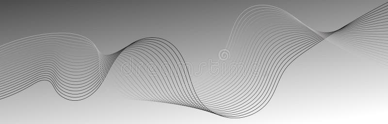 Black Lines Wave on a White Background. Graphic Design Stock ...