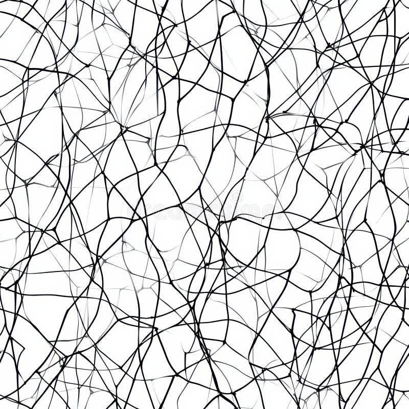 Circular Pattern of Intertwined Black Lines Creating an Abstract Design ...