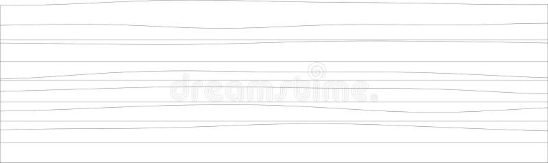 Black Lines on White Background with Horizontal Flowing Patterns Stock ...