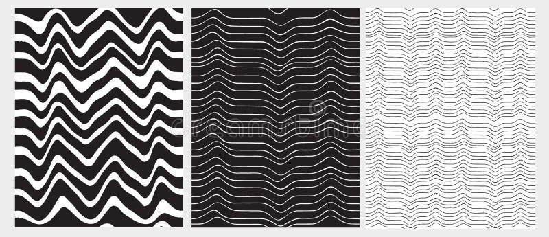 Simple Irregular Geometric Vector Patterns. White Abstract Waves ...