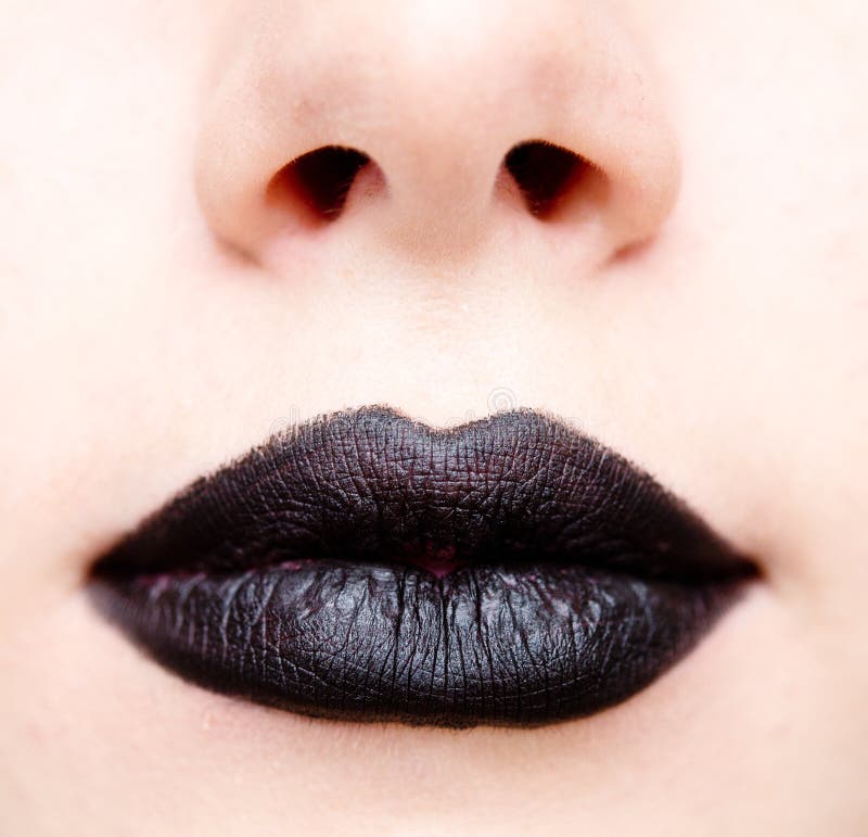Black lips stock image. Image of smooth, cosmetic, styled - 51832219