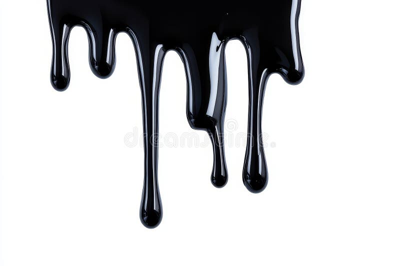 Black Liquid Dripping Down Abstract Image of Black Liquid Symbolizing ...