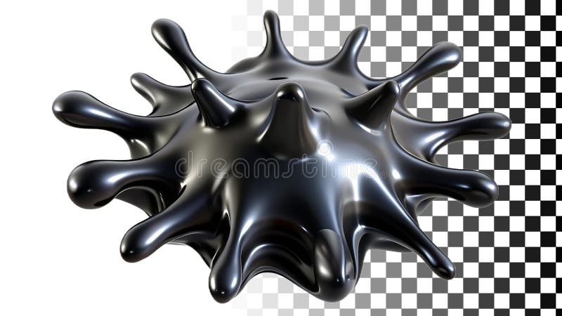 Black Liquid Splash, Abstract Element for Modern and Artistic Designs ...