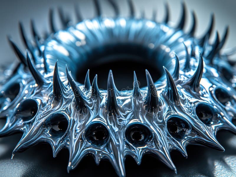 Black Liquid Splash Forms, Ferrofluid, Black Splash Spikes, Magnetic ...