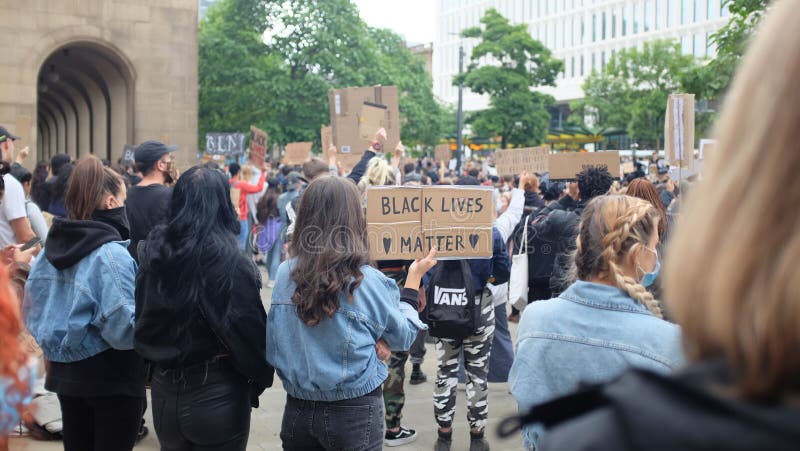 Black Lives Matter Protest editorial stock image. Image of respect ...