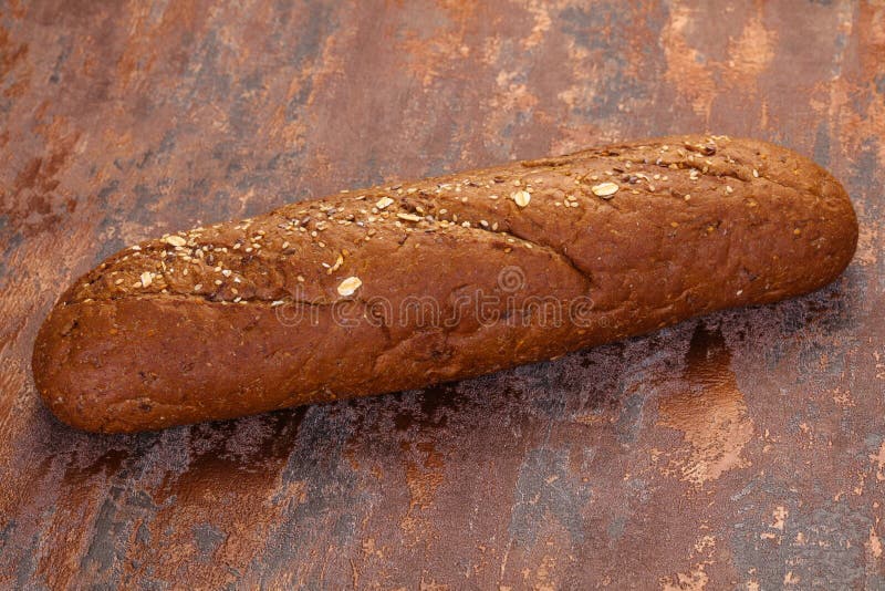 Black loaf bread stock image. Image of table, round - 145019023