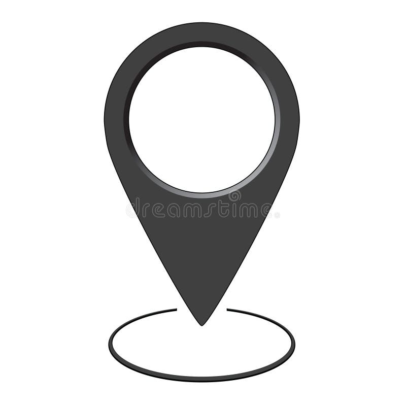 Black Location symbol stock vector. Illustration of location - 219863236