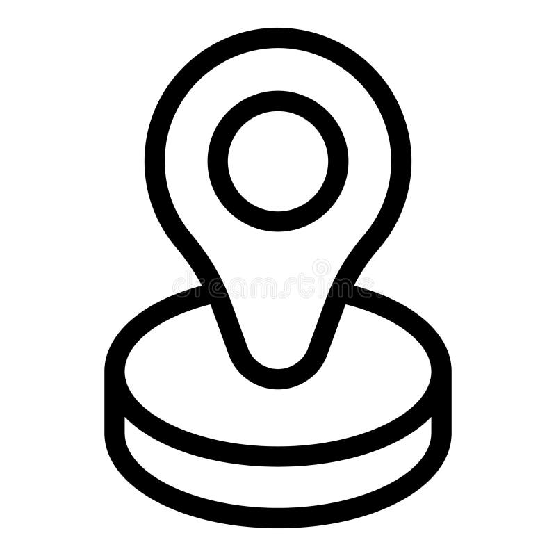Black Location Icon Showing Gps Navigation Pointing Stock Vector ...