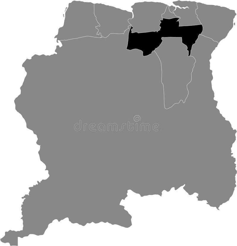 Location Map of Para District Stock Vector - Illustration of labeled ...