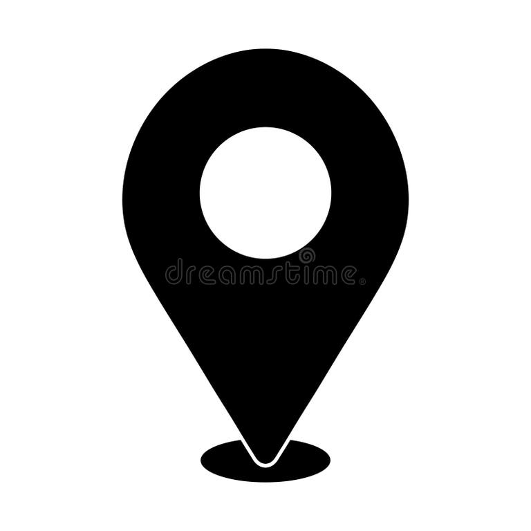 Black location pin icon stock vector. Illustration of locations - 289374947