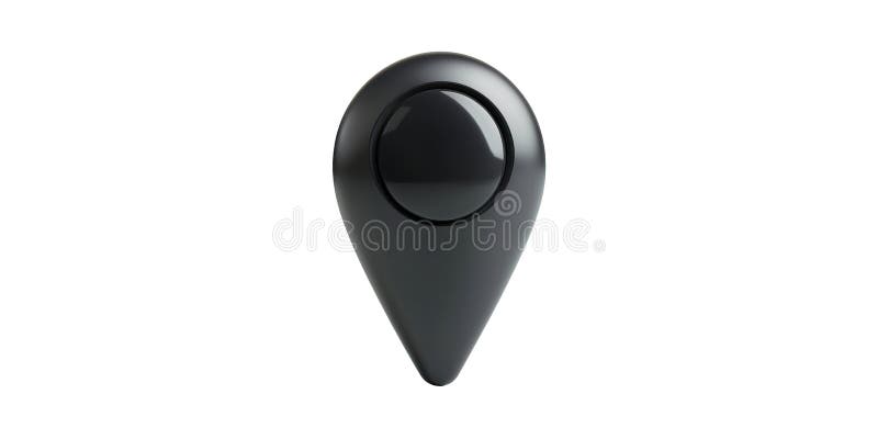 Black Location Pin Icon. Symbol of Navigation and Gps Technology ...