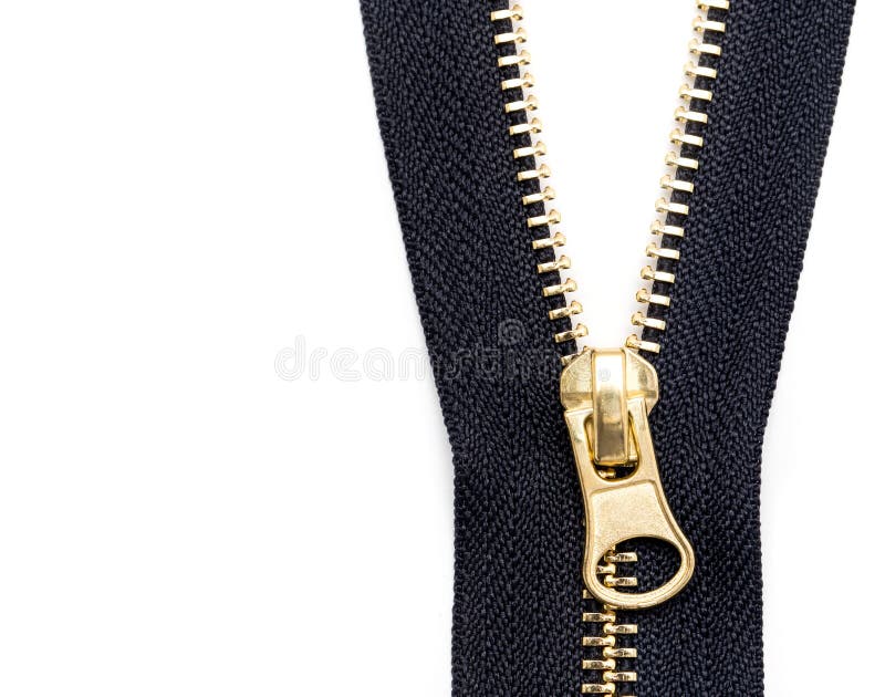 Black Lock on Clothes on White Background Stock Photo - Image of ...