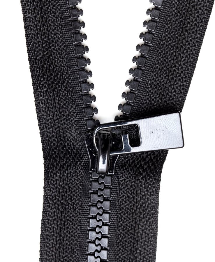 Black Lock on Clothes on White Background Stock Photo - Image of ...