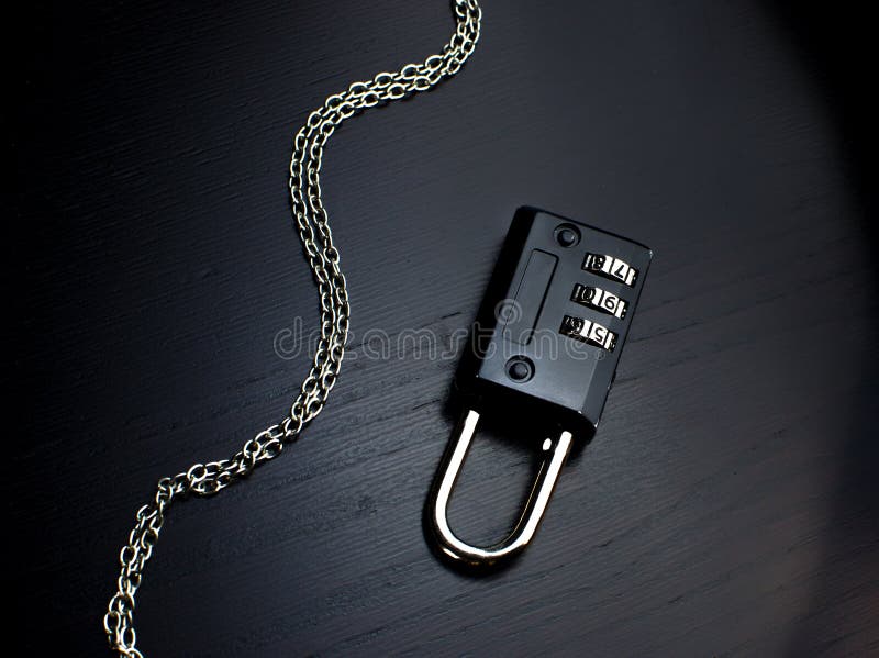 Black lock stock image. Image of combination, numbers - 58553963