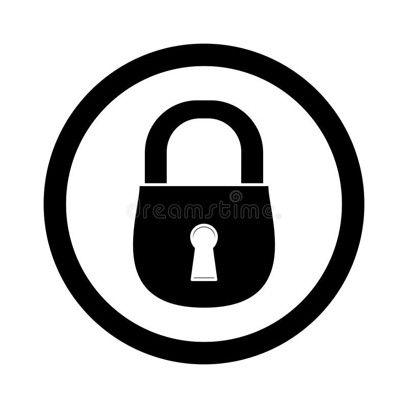 Black Lock Icon Image Design Stock Illustration - Illustration of ...