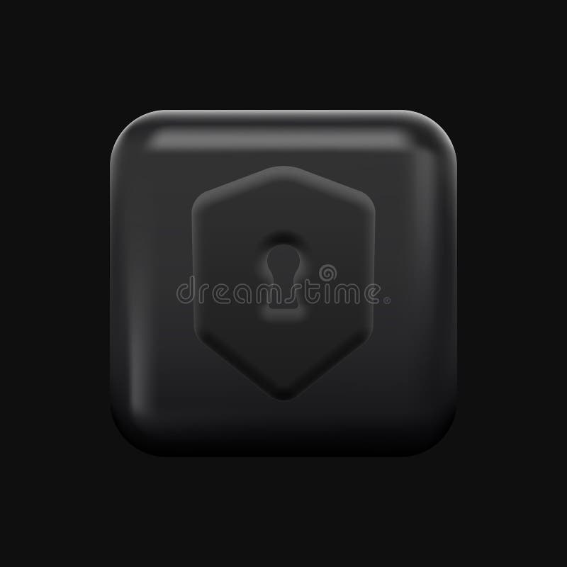 Black Lock Icon. Security Isolated Design Element Stock Vector ...
