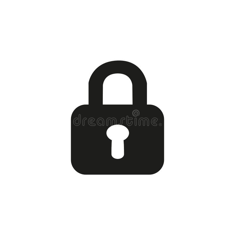 Black lock icon vector stock vector. Illustration of icon - 158922063