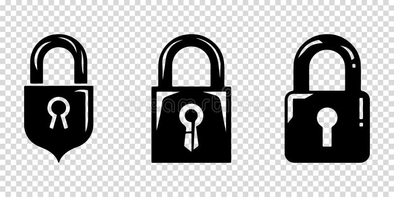 Black Lock Icons - Different Vector Illustrations Isolated on ...