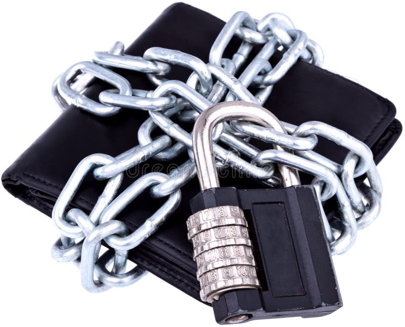 Black Locked Wallet - Isolated Picture. Image: 17222389