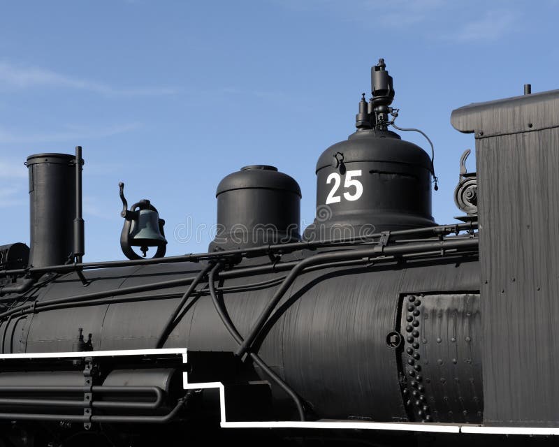 Old Black Locomotive Engine Stock Image - Image of track, stationary ...