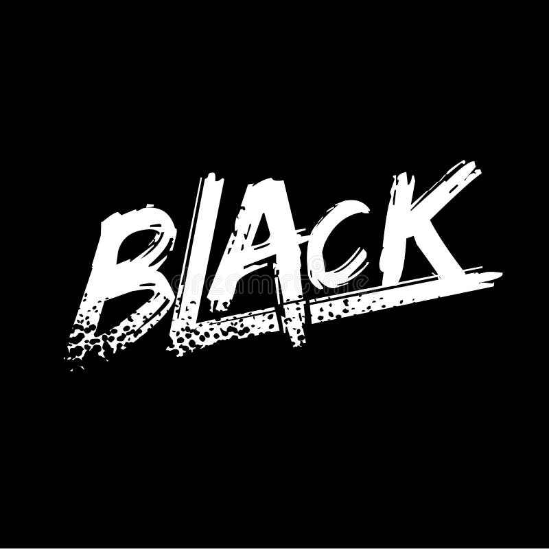 Black Logo. Brush Typographic Design of `Black` - Vector Stock Vector ...