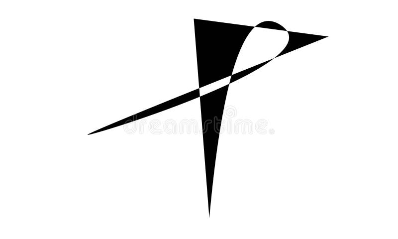 Black logo in unique shape stock vector. Illustration of simple - 283370500