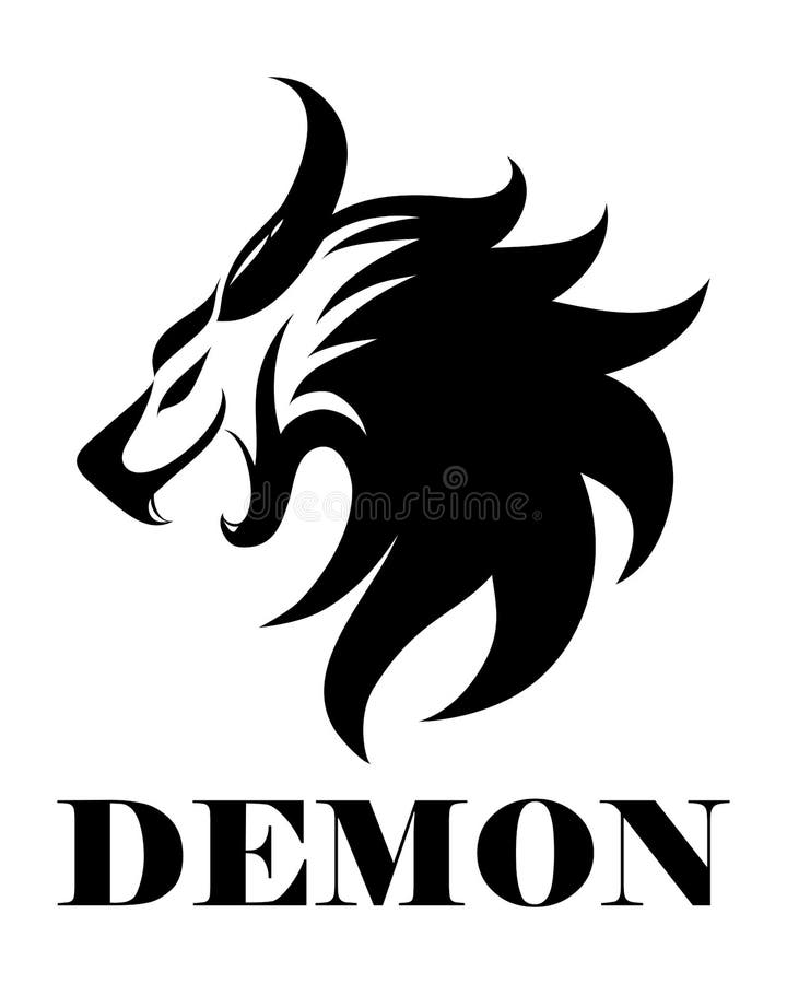 Black Logo Vector of a Demon Eps 10 Stock Vector - Illustration of logo ...