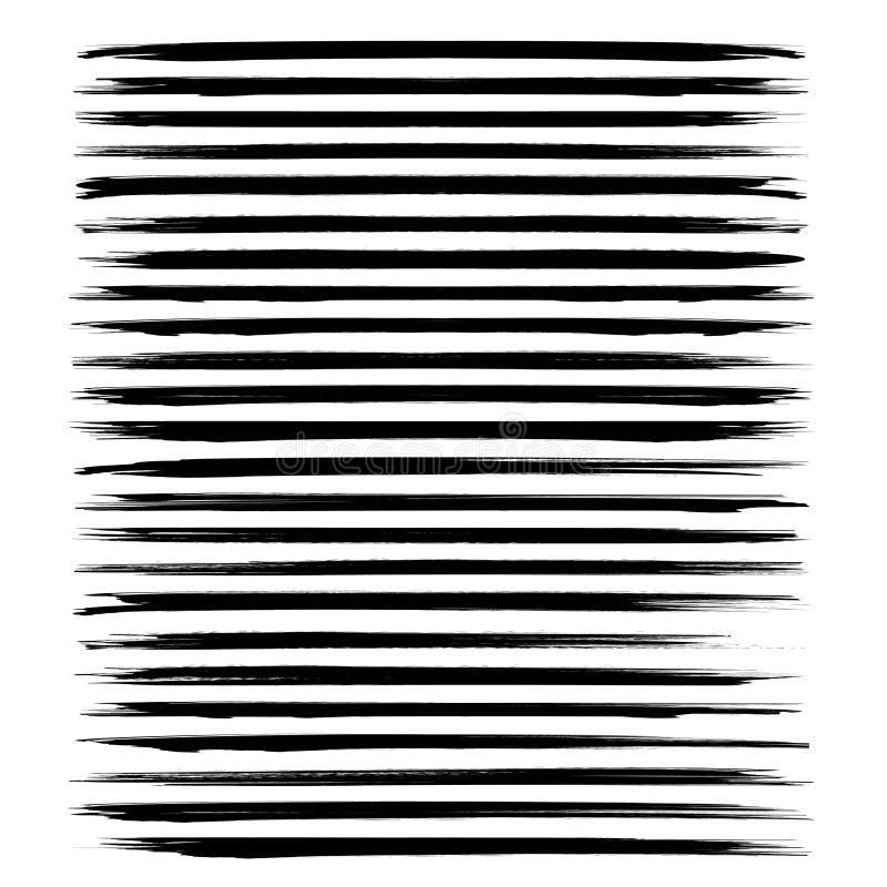 Black Long Abstract Textured Strokes Stock Vector - Illustration of ...
