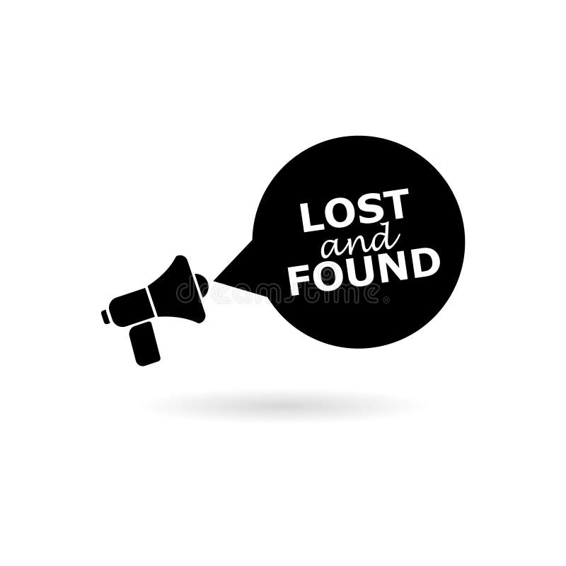 Black Lost and Found Icon or Logo Stock Vector - Illustration of ...