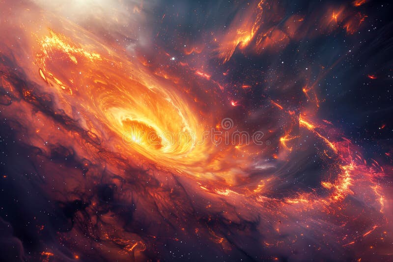 Black Luminous Hole in Outer Space, Side View. Stock Image - Image of ...