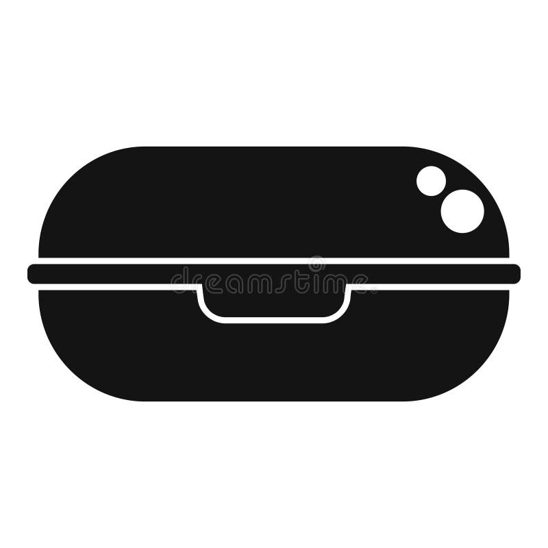 Black Lunchbox Icon, Lunch Container for School or Office Stock ...