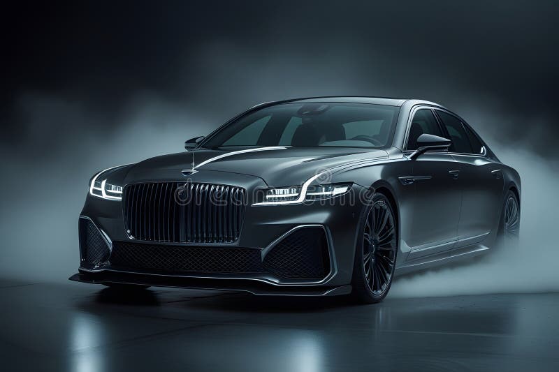 Black Luxury Sports Car Coupe. Three-dimensional Model. 3d Rendering ...