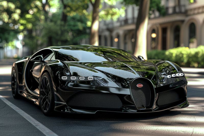 Black Luxury Sports Car Generic Brandless Black Car Stock Illustration ...