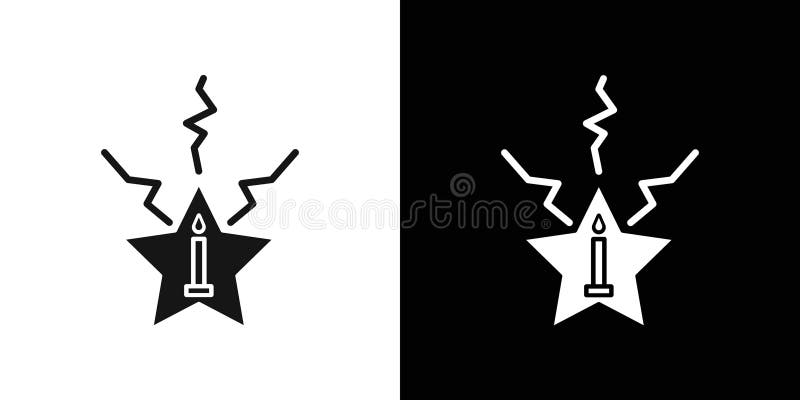 Black Magic Icon Thin Line Flat Illustration Stock Illustration ...