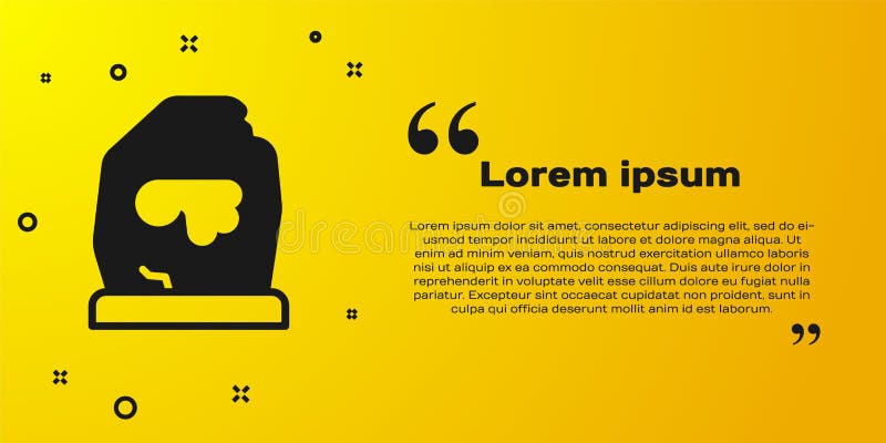 Black Magic Rune Icon Isolated on Yellow Background. Rune Stone Stock ...