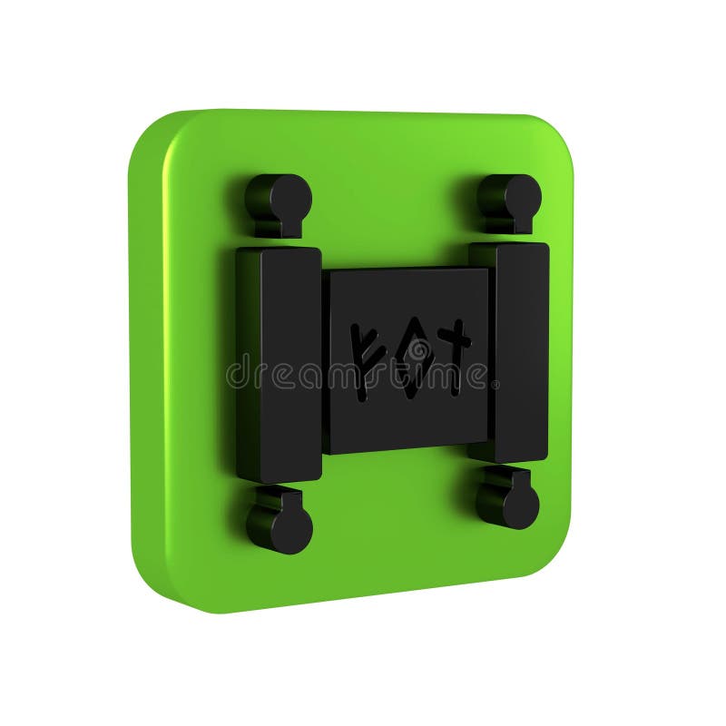 Black Magic Scroll Icon Isolated on Transparent Background. Decree ...