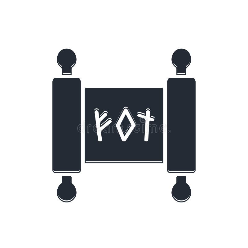 Black Magic Scroll Icon Isolated on White Background. Decree, Paper ...