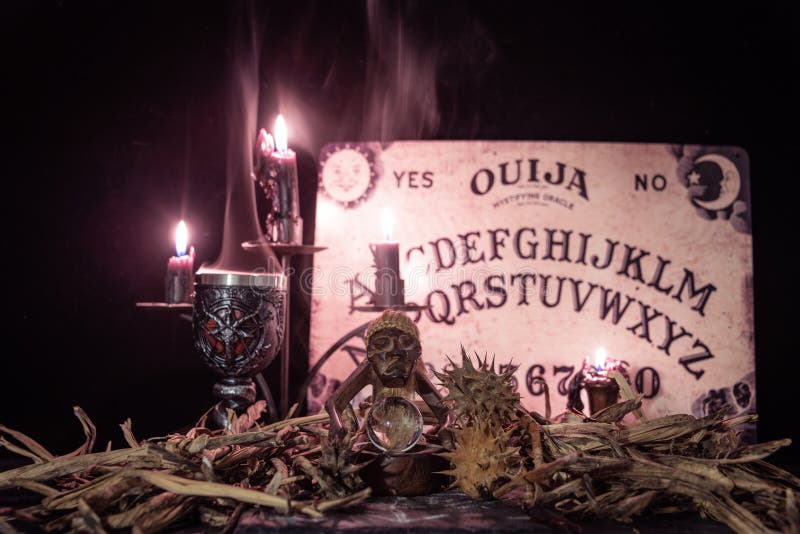 Black Magic Session and Pagan Rites with Dramatic Lighting. Stock Image ...