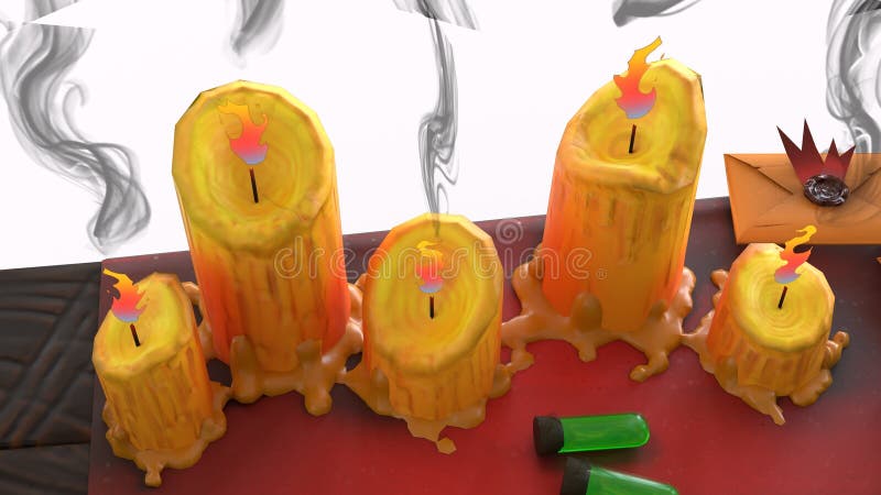 Black Magic Table with White Background Stock Illustration ...