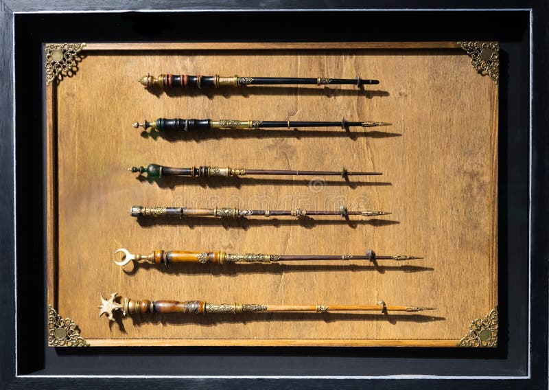 Black Magic Wands. Abstract Concept for Fantasy, Mystery, Sorcery Stock ...