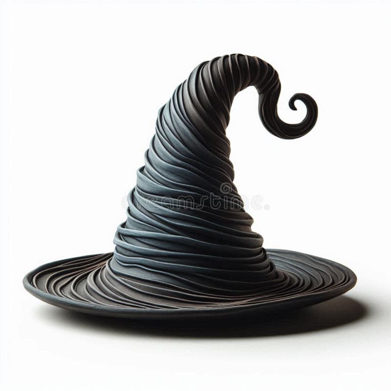 Black magic witch hat stock illustration. Illustration of leather ...