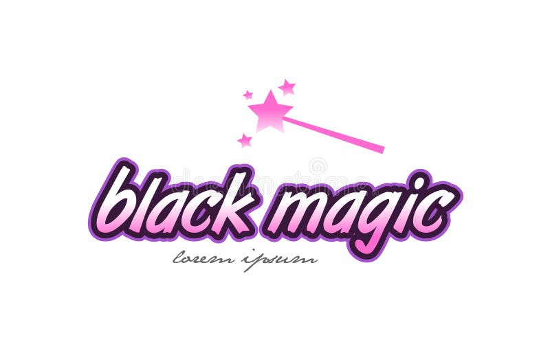 Black Magic Word Text Logo Icon Design Concept Idea Stock Vector ...