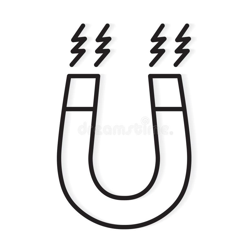 Magnet Icon , Solid Logo Illustration, Pictogram Isolated Stock ...