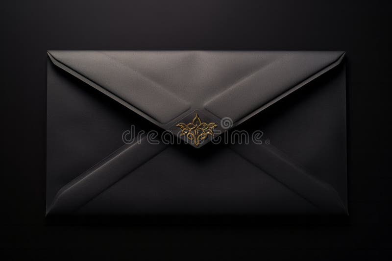Black Mail Concept Image of the Black Envelope Stock Illustration ...